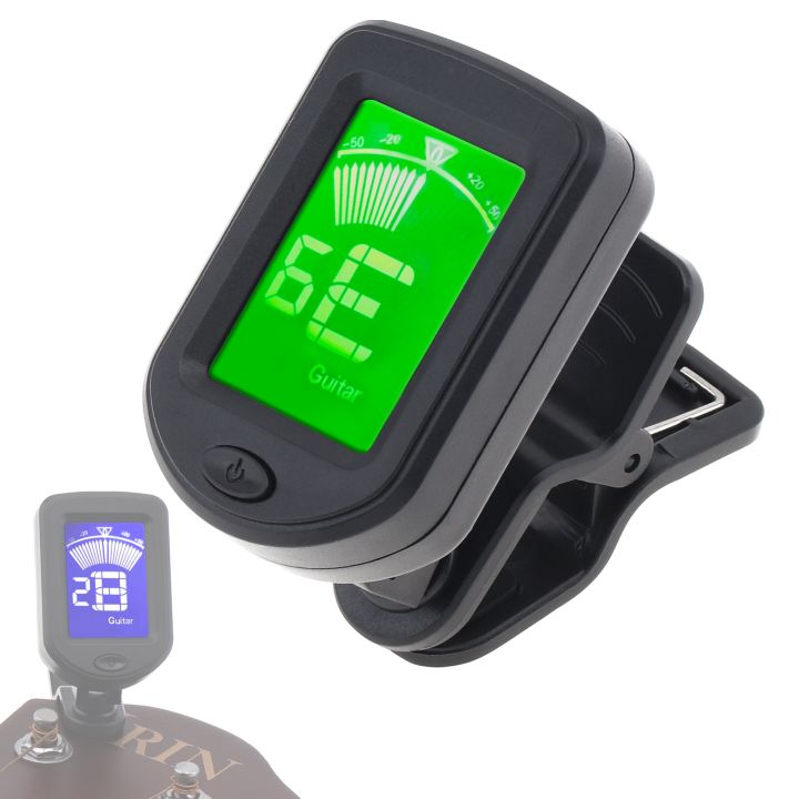 SLADE Universal Guitar Tuner Clip-on Chromatic Digital Tuner LCD Display Mini Size Tuner for ...