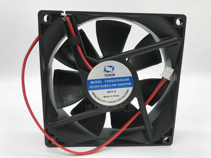 YUXUN พัดลมระบายความร้อนสำหรับเครื่องเชื่อม,YUXUN 2022 24V YXD9225HS24R 0.28A ซม. 9.2ปี9225 ...