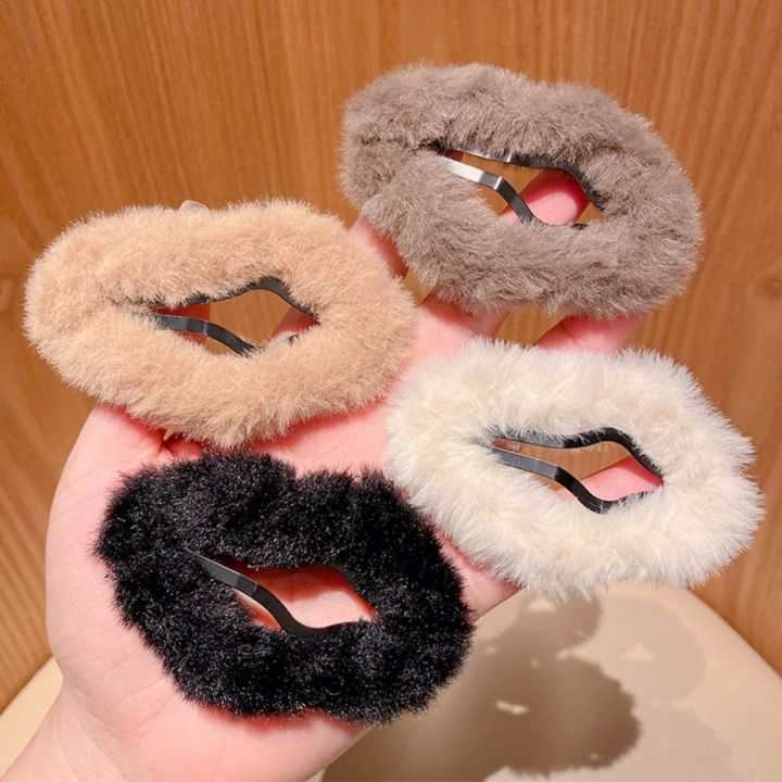 VBBN Y2k คลิปผมเมฆ สไตล์เกาหลีแบบ รูปทรงเรขาคณิต กิ๊บติดผมกำมะหยี่กลวง ...