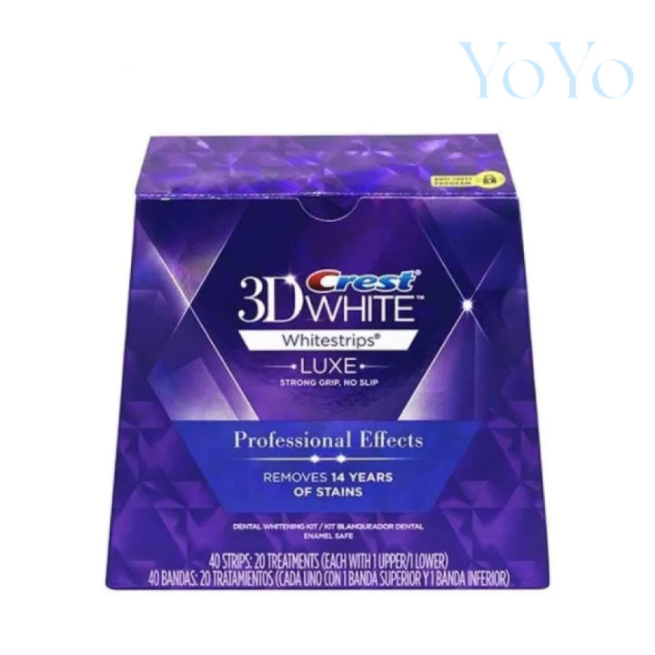 Crest 3D White Professional Effects Whitestrips (40 Strips/ 20 ...