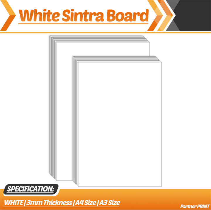 Partner Print - Sintra Board White 3mm thickness A4/A3 Size | Lazada PH