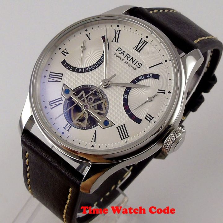 43mm PARNIS Automatic Men's Flywheel Watch ST2505 movement White dial ... 43mm PARNIS Automatic Men's Flywheel Watch ST2505 movement White dial ...