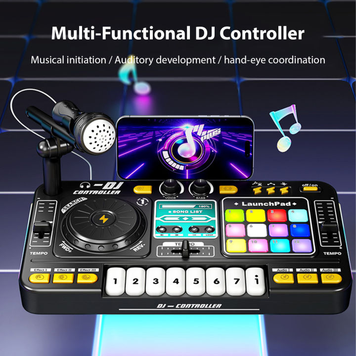 DJ Controller Player Electronic Keyboard BT DJ Mixer Table with ...