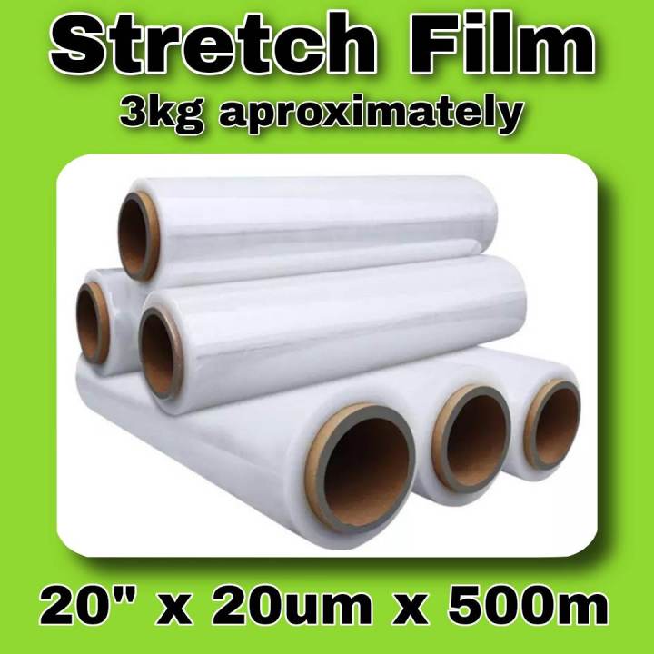 Stretch Film / Jack Wrap 20" x 20 microns x 500 meters 3kg approx ...
