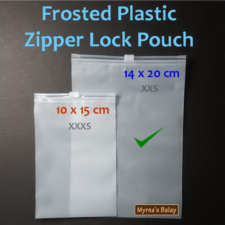 Frosted (Matte) Plastic Zipper Lock Pouch Bag 14 x 20 cm per piece ...