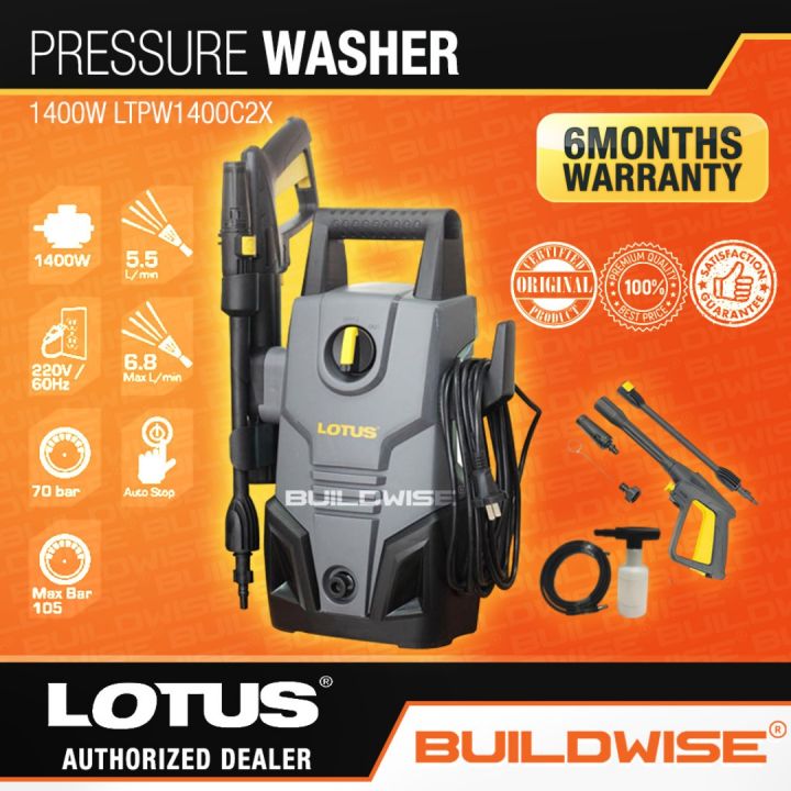 Lotus Portable High Pressure Washer 1400Watts 「BUILDWISE®」 *NEW ARRIVAL ...