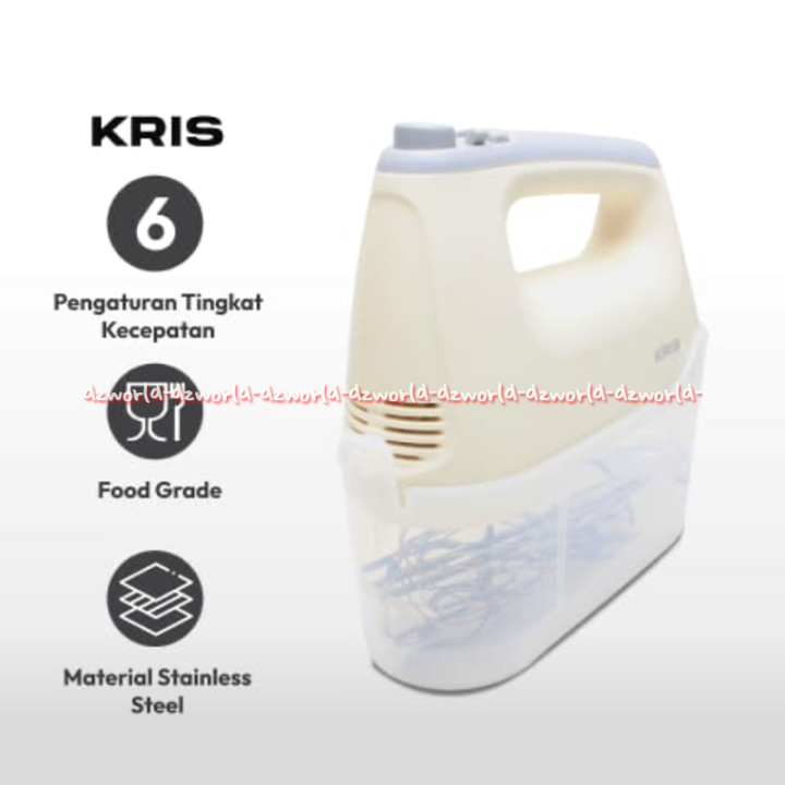 Kris Hand Mixer With Container Pengaduk Makanan Tepung Kue Dengan Wadah ...