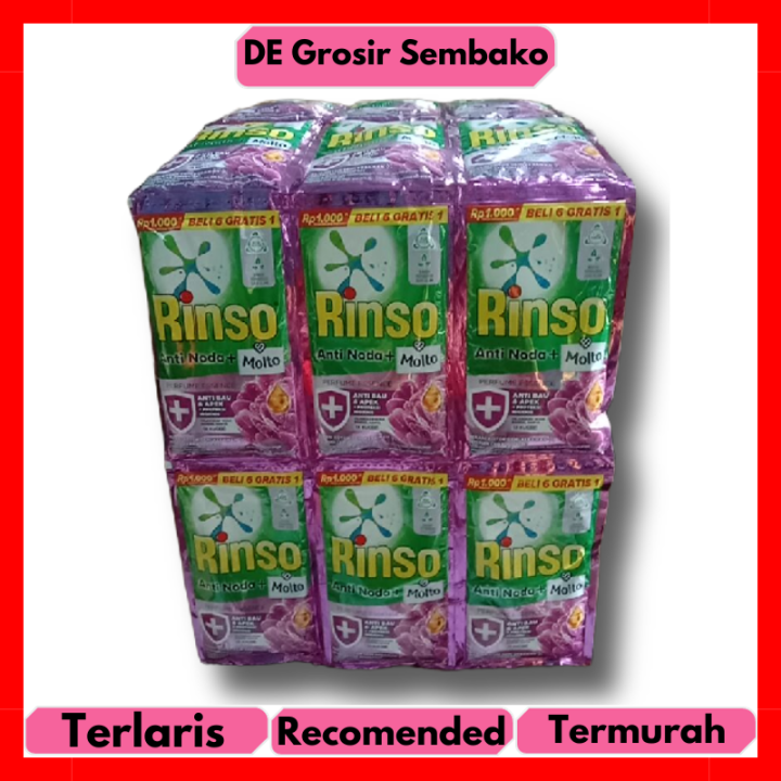 Rinso Molto Detergen Cair Kemasan Daur Ulang Perfume Essence Double Clean Fresh 38ml Dapat 1 ...