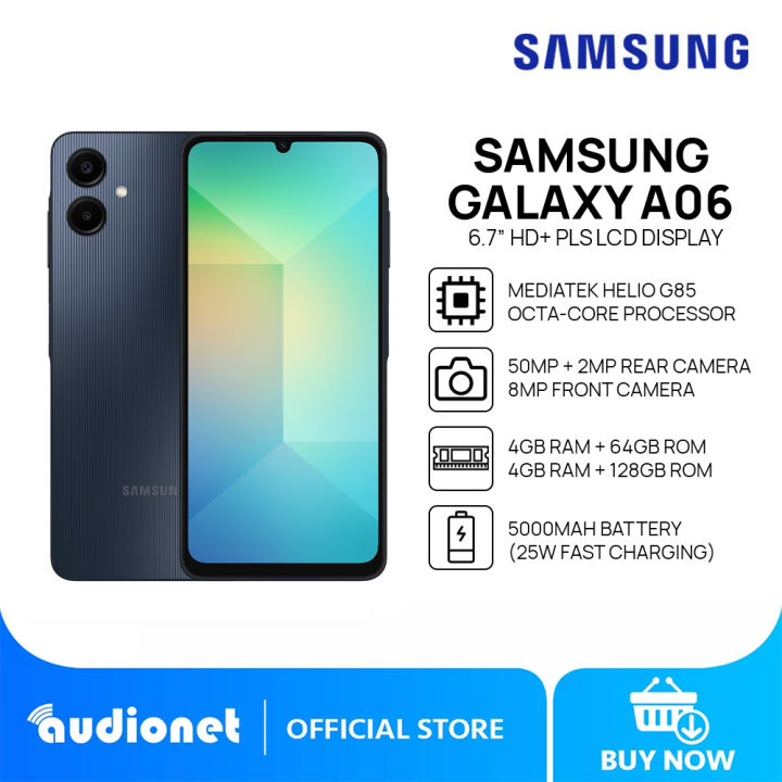 Samsung Galaxy A06 Smartphone | 4GB+64GB / 4GB+128GB RAM+ROM | MediaTek Helio G85 | 50MP Main ...