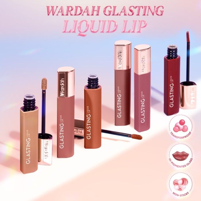 WARDAH Glasting Liquid Lip 3.5gr| Lipstik Cair Lip Gloss Lipcream Matte ...