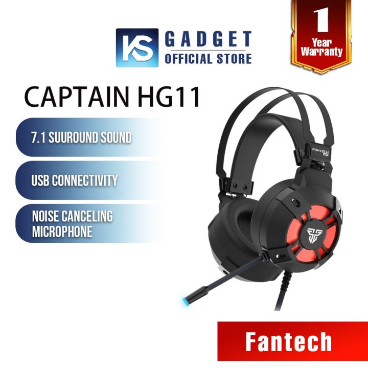 FANTECH HG11 / HG11 PRO GAMING HEADSET Virtual 7.1 Surround Sound ...