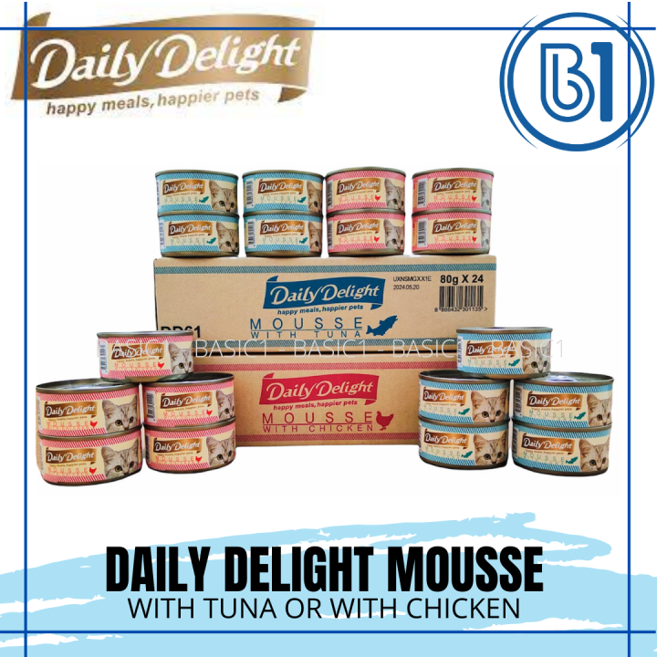 Daily Delight Mousse Cat Food 70g / 80G ( 24 Cans / Box ) | Lazada PH