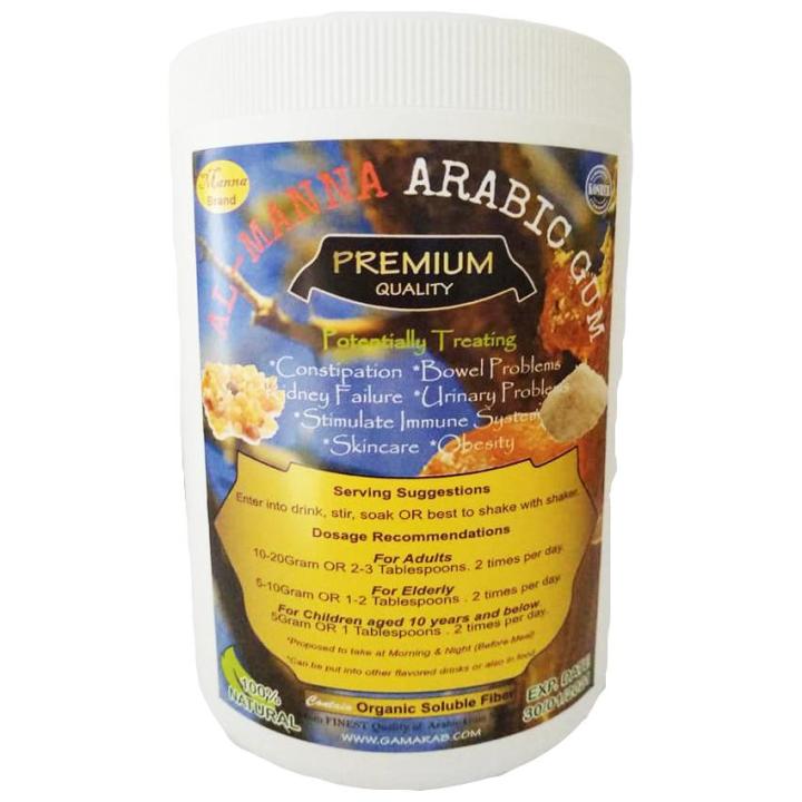 Arabic Gum Powder (Premium Quality) Al-Manna [400Gram x White Container ...