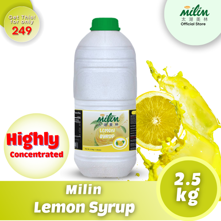 MILIN Highly Concentrated Lemon Syrup 2.5kg/1.9Liters | Lazada PH