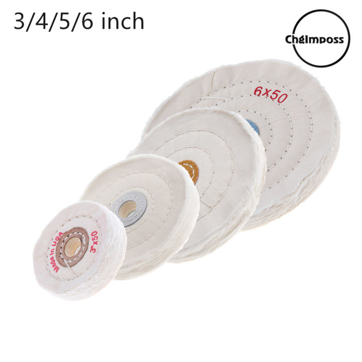 ChgImposs 3 Inch/4 Inch/5 Inch/6Inch Cotton Buffing Wheel Disc Cloth ...