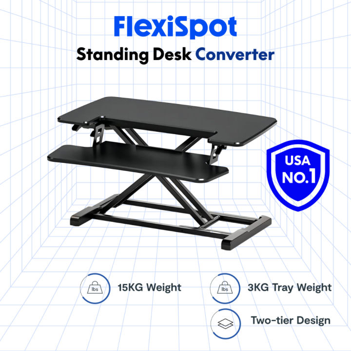 FlexiSpot Standing Desk Converter,Standing Desk Riser, Sit Stand ...