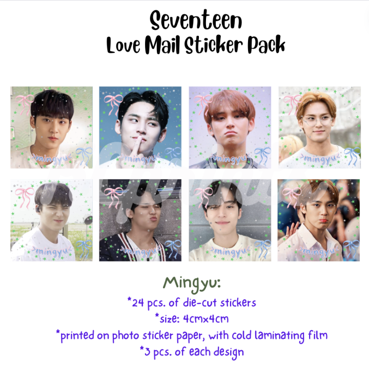 Seventeen Love Mail Sticker Pack SVT Fanmade 24 pcs. | Lazada PH