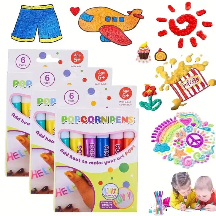 ViewArt Children's DIY Toys Expansion Magic Popcorn Pens Popcorn Paint ...