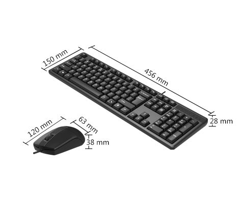 A4Tech KK-3330 KRS-8572 USB Keyboard and Mouse Combo Kit | Lazada PH
