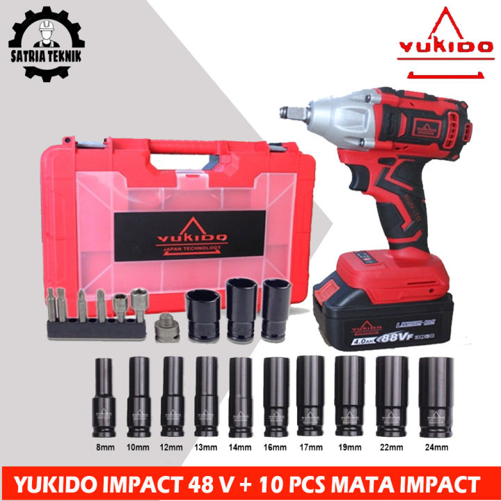 FREE 13 PCS MATA IMPACT ( 2 BATERAI ) MESIN BOR TANGAN CORDLESS IMPACT ...