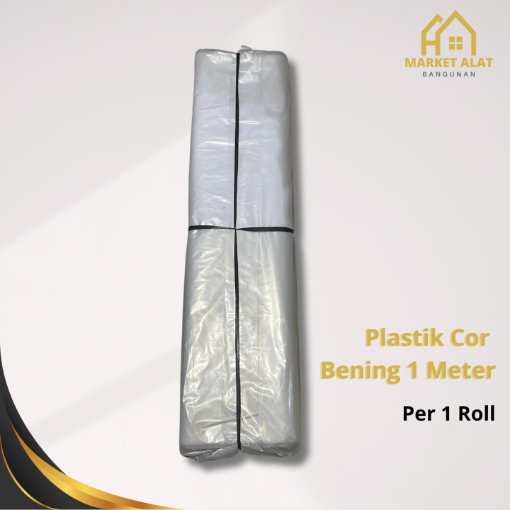 Plastik Cor Bening 1 Meter x 70 Meter x 80 Micron 1 Roll Lapis 2 / PE ...