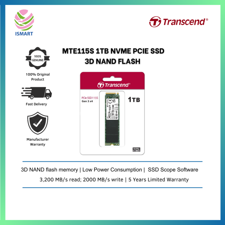 TRANSCEND 1TB PCIE M.2 SSD MTE115S | Lazada