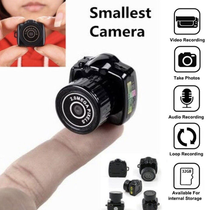 HD Mini Camera Ultra Small Portable Cam One Click Video Recording Photo ...