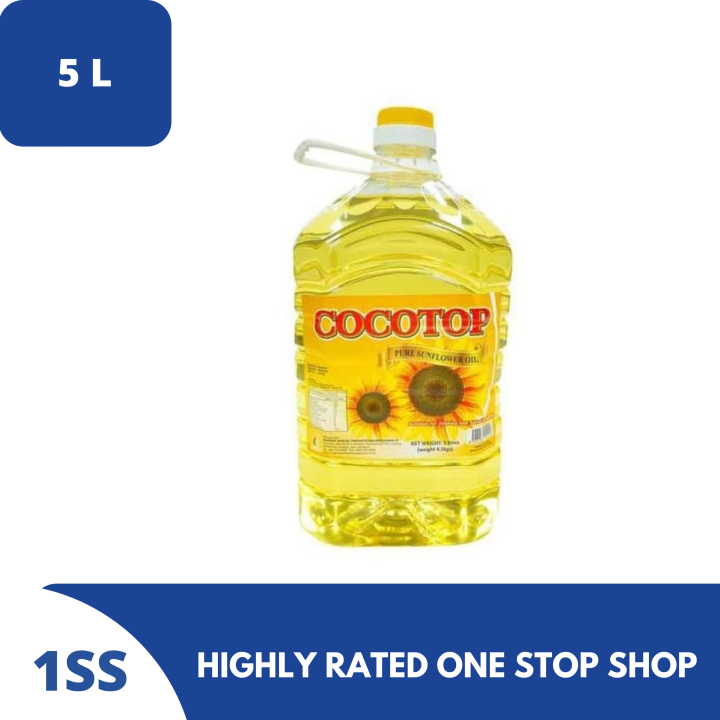Cocotop Pure Sun Flower Oil, 5L | Lazada PH