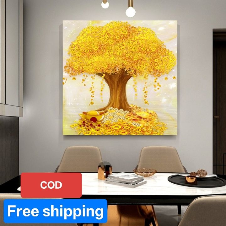 Chinese Style Money Tree Canvas Art Painting Meaning And Blessing ...