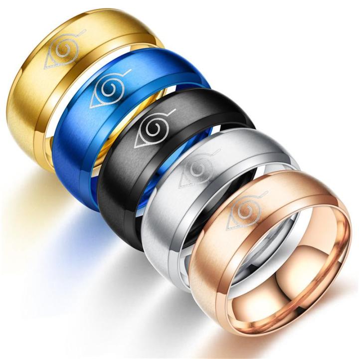 BAC Animation Naruto Ring Stainless Steel Jewelry 8MM Ring for Men | Lazada