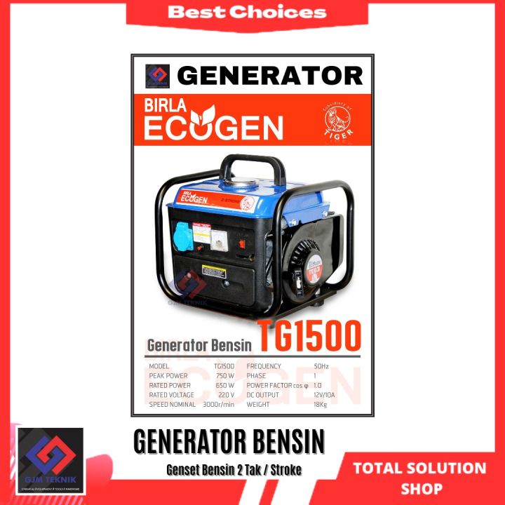 generator Genset 2 Tak Ecogen Birla TG1500 TG 1500 650 Watt Maksimal ...
