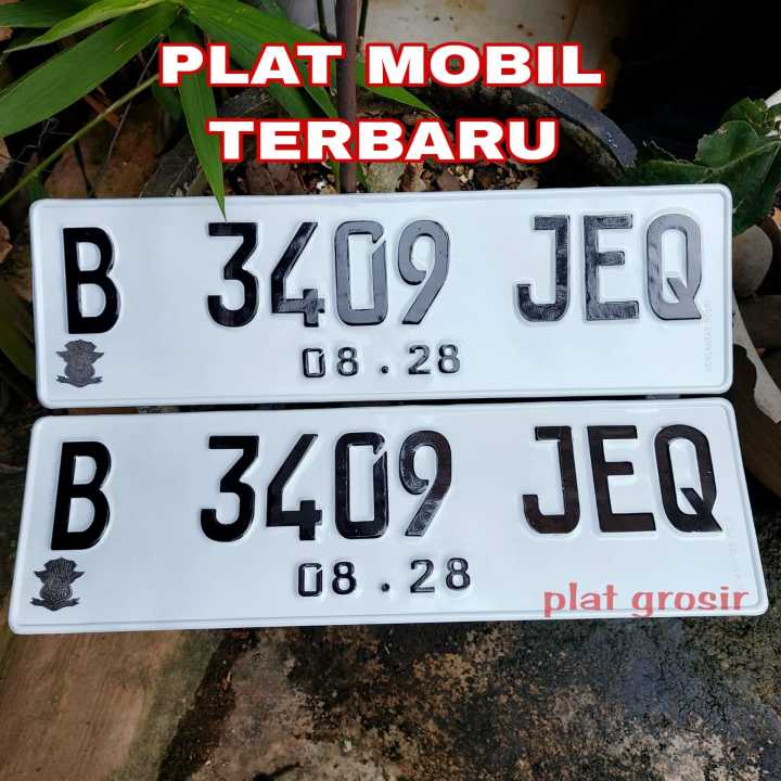 PLAT NOMOR MOBIL PUTIH TERBARU STANDAR UKURAN STANNDAR | Lazada Indonesia