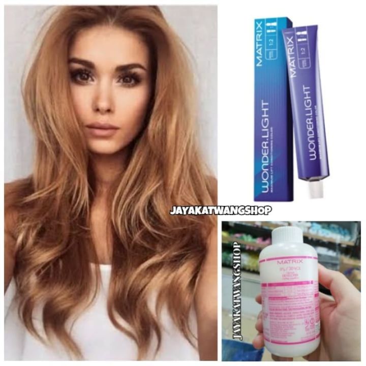 Paket Semir MATRIX Wonder Light Gold Copper WL-GC Color Cream dan ...