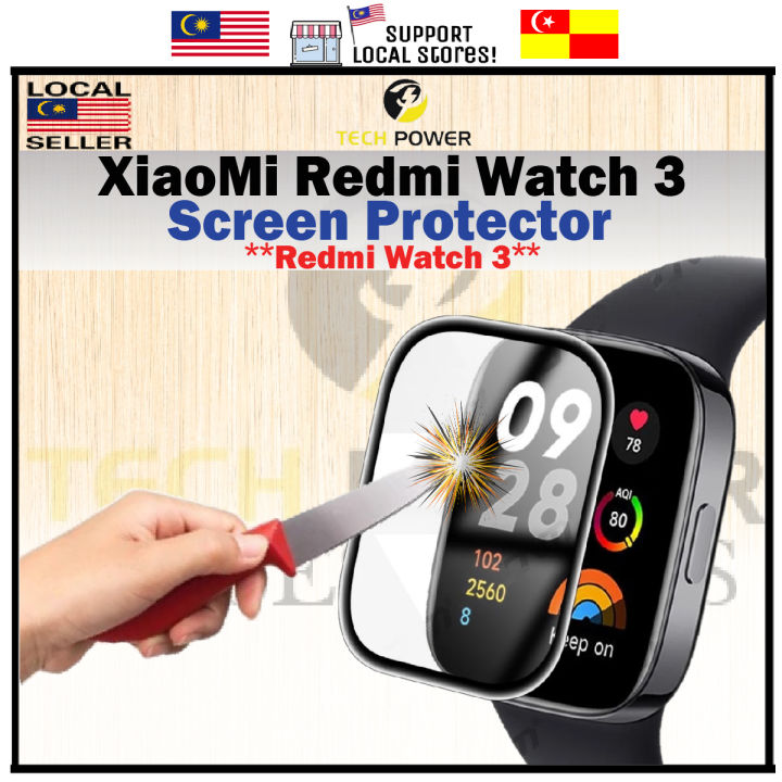 Redmi Watch 3, Xiaomi Redmi Watch 3 Screen Protector PMMA Film & TPU ...