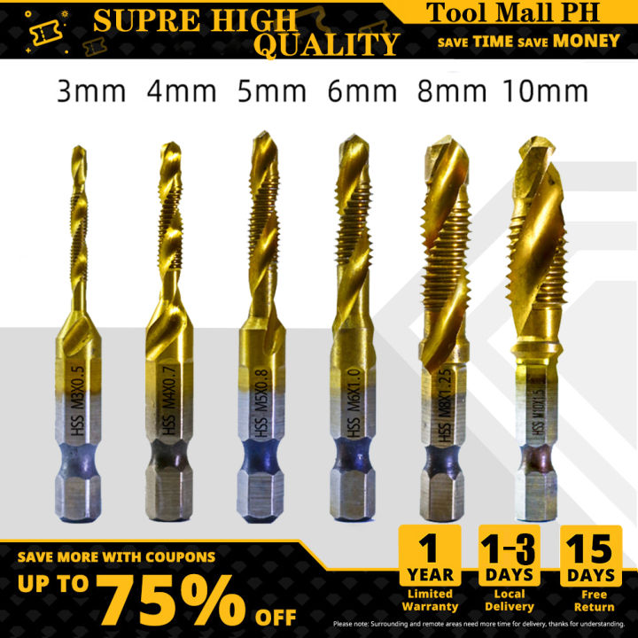 【Limited Time Offer】M3-M10 Metric Thread Titanium Coated HSS Drill and ...