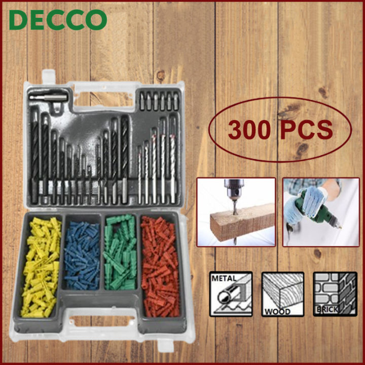 DECCO 300pcs Twist Drill Bit Construction Drill Three Pointed ...