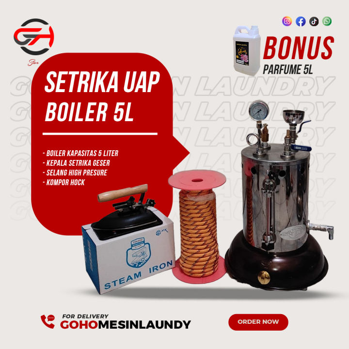 Setrika Uap Laundry Boiler 5L / Setrika Uap Boiler 5 Liter | Lazada ...
