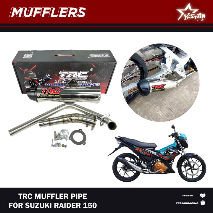 Yestar Racing Muffler Pipe Stainless For Suzuki Raider 150 Carb Made in ...