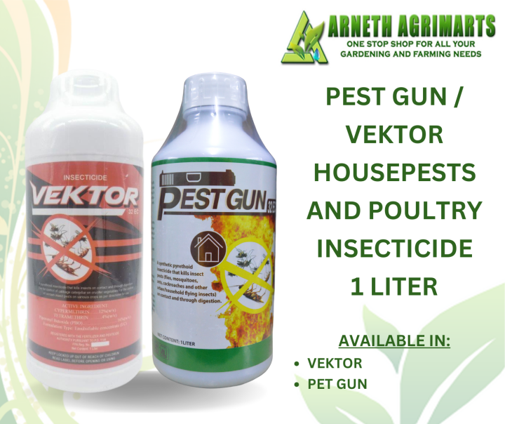 PEST GUN / VEKTOR HOUSEPESTS and POULTRY INSECTICIDE 1 LITER house pest ...