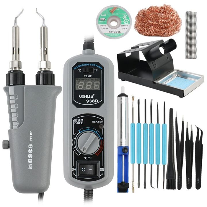 YIHUA 938D Electric Heating Tweezers Rework Station Electric Heating ...