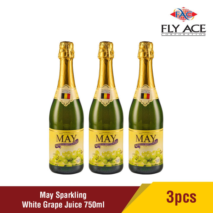 May Sparkling 100% White Grape Juice 750ml x 3 | Lazada PH