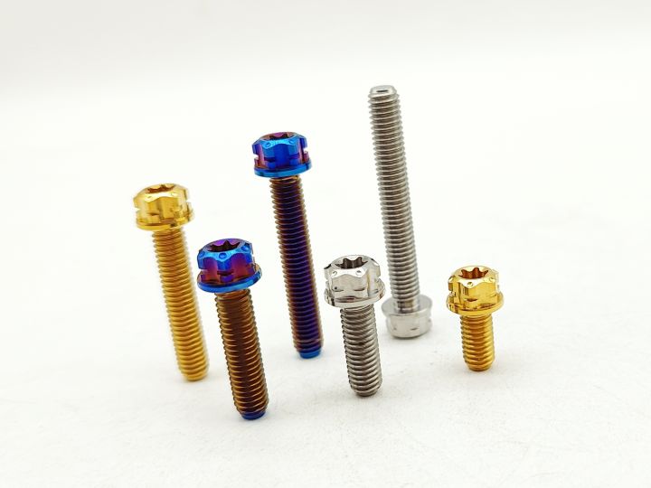 1pc Grade 5 Titanium alloy screw Torx Screws T25 M5 x 10 15 20 25 30 ...