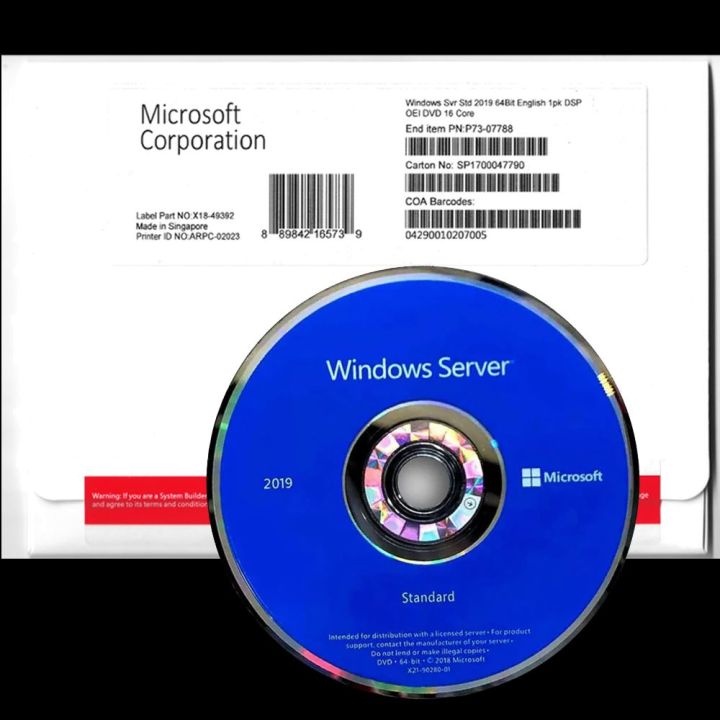 Windows Server Standard 2019 64Bit Retail DSP OEI DVD FPP | Lazada PH