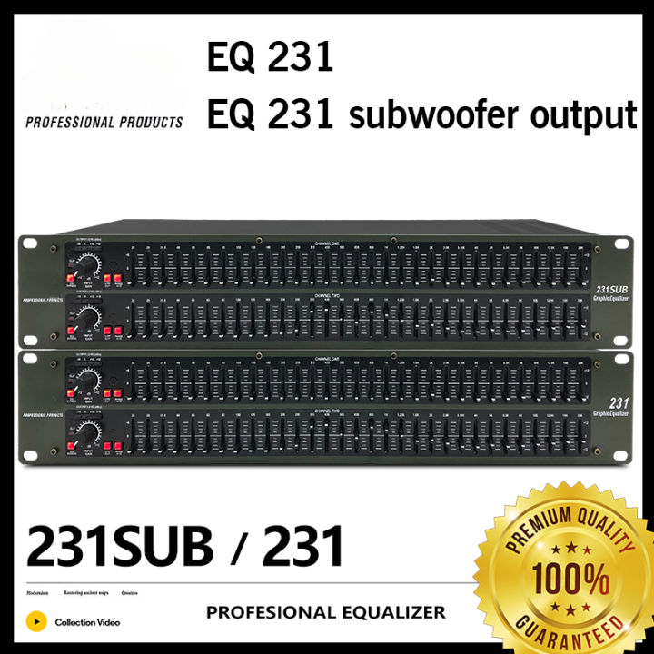 Equalizer 231 231SUB subwoofer output Graphic Equalizer EQ Dual channel 31 band 2-series for ...