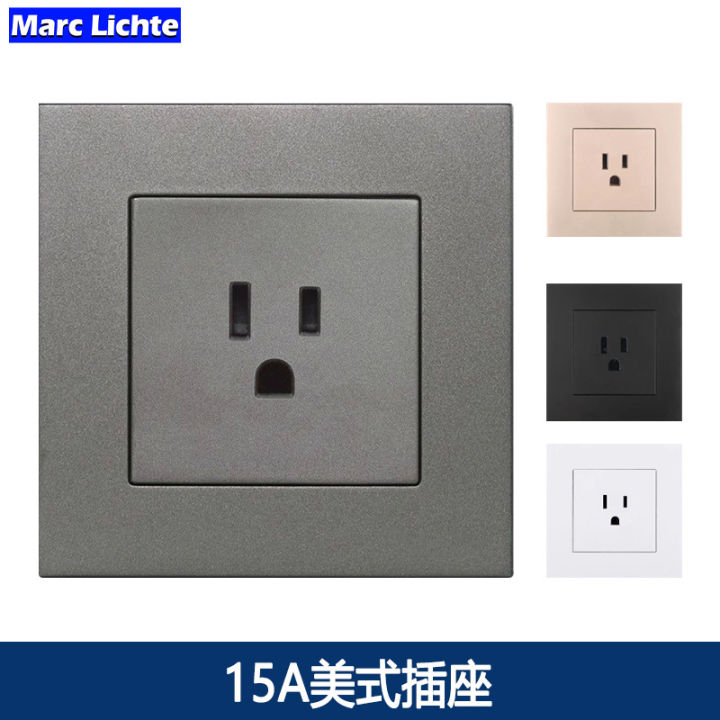 standard 15A panel 86 type gray concealed American power plug board ...