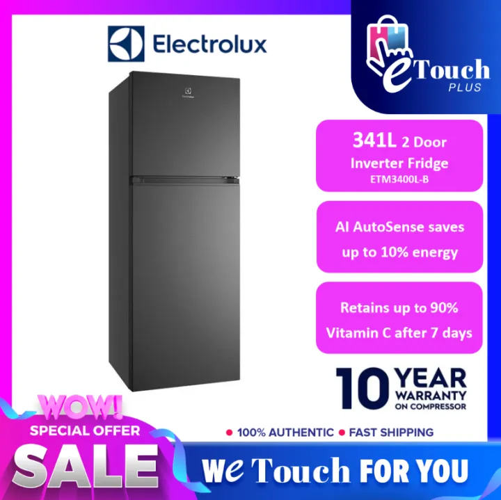 Electrolux Refrigerator [ 341L - ETB3700K-A / 341L - ETM3400L-B ...