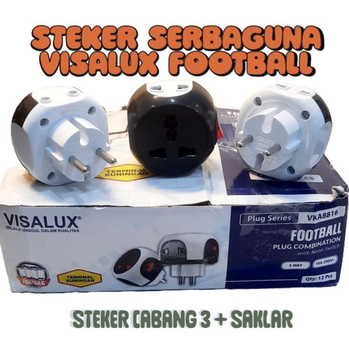 Steker T Multi Serbaguna Cabang 3 Type dengan Switch / Saklar kombinasi universal AC stop kontak ...