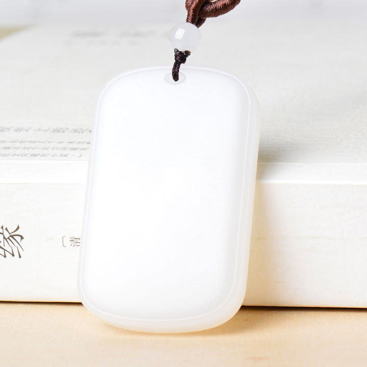 Feng Feihuang Hetian jade suet white jade Guanyin pendant men's jade ...