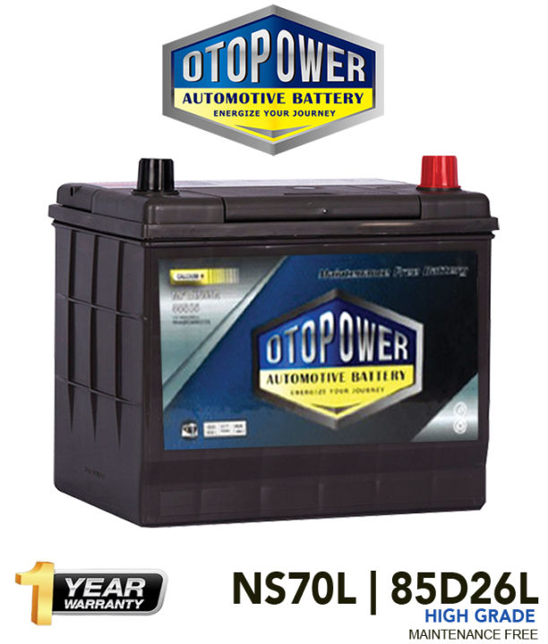 Otopower NS70L 85D26L Maintenance Free Battery Car Battery For Toyota Fortuner, Harrier, NISSAN ...