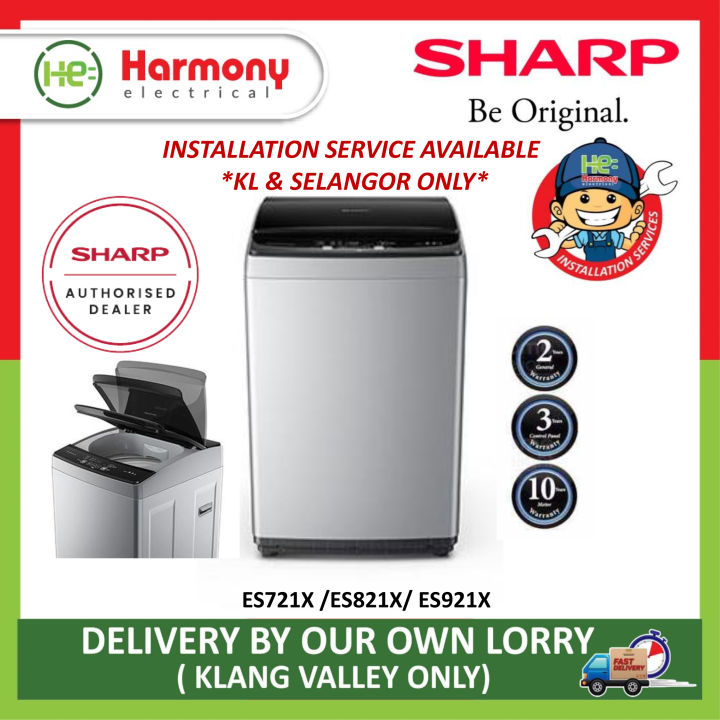 (FREE INSTALL - KLANG VALLEY ONLY) SHARP 7.5KG/ 8.5KG/ 9.5KG Washer ...